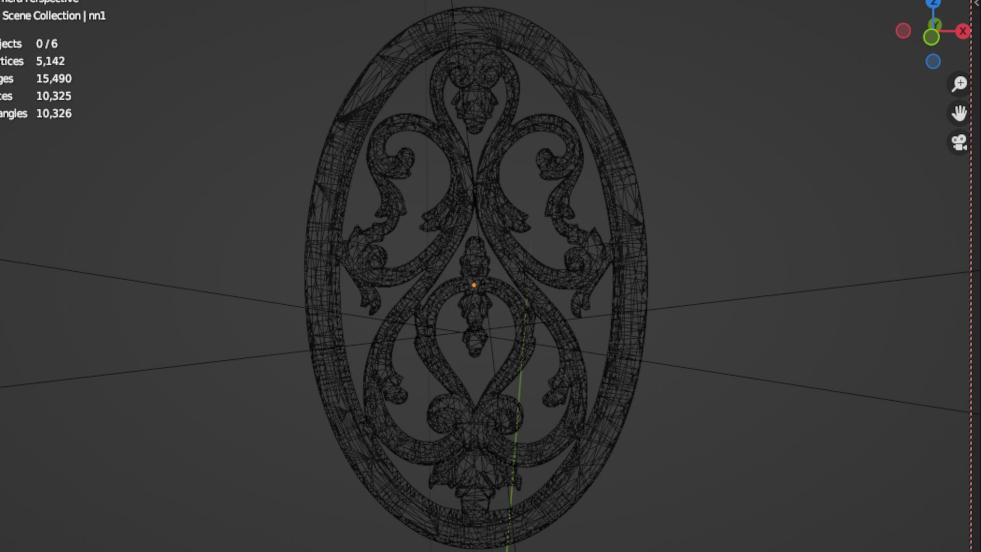 3D Classic Oval Rosette 01 Model - TurboSquid 2030122