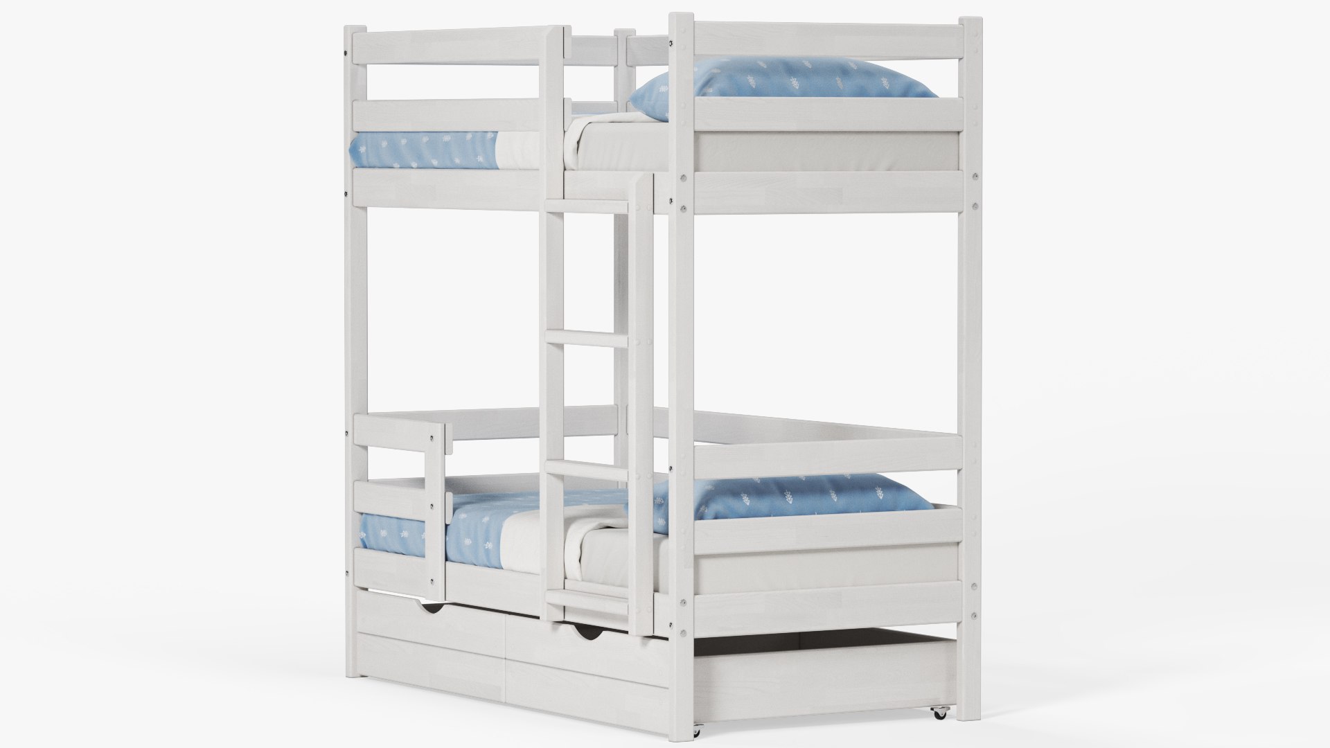 Bunk Bed White 3D Model - TurboSquid 1979671