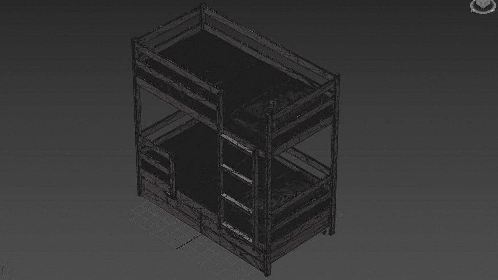 Bunk Bed White 3D Model - TurboSquid 1979671