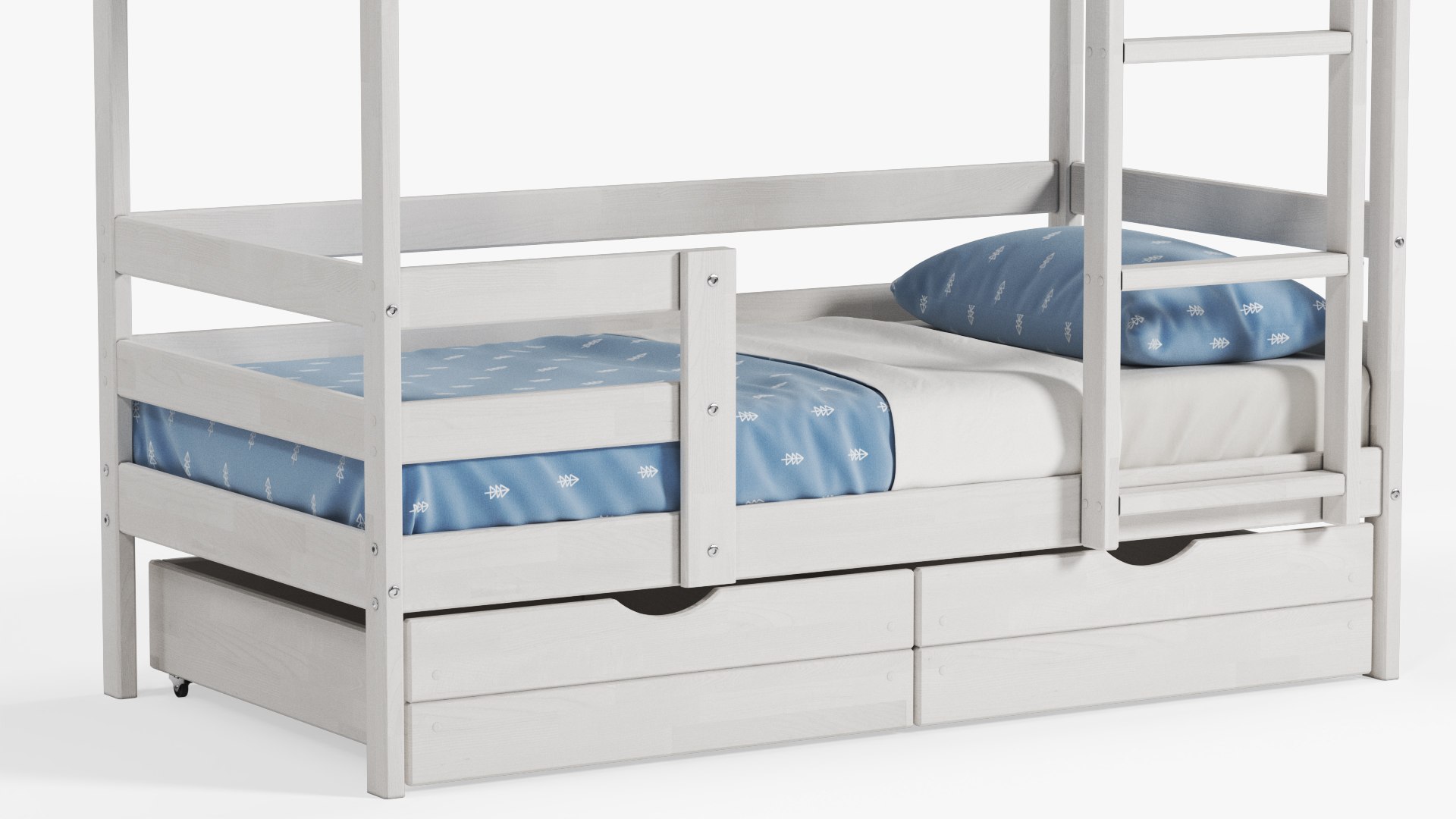 Bunk Bed White 3D Model - TurboSquid 1979671