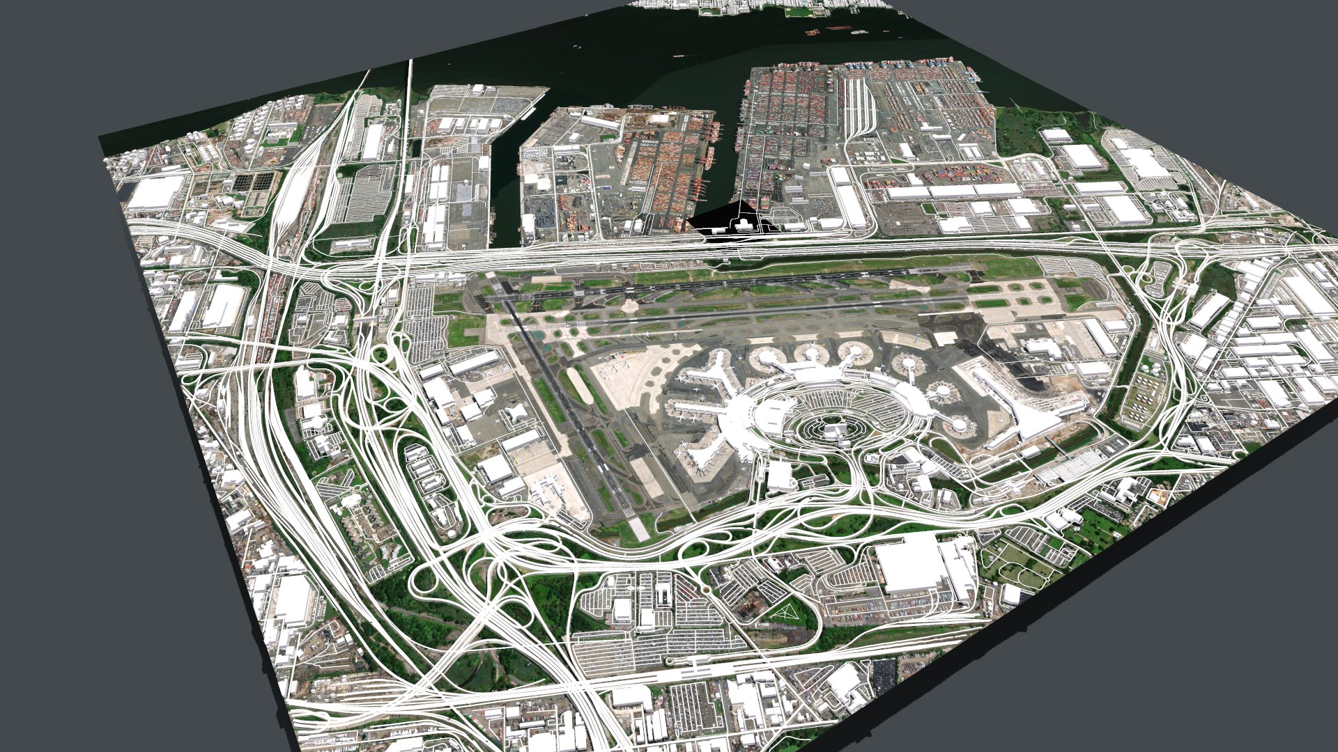 Newark Port 3D Model - TurboSquid 1896340