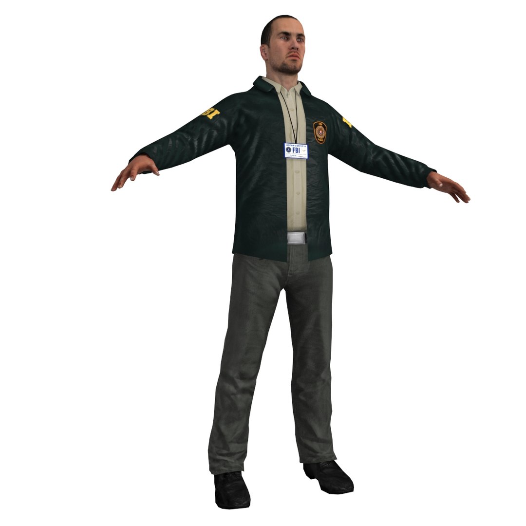 3d Model Rigged Fbi Agent