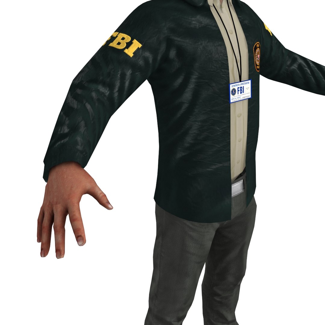 3d model rigged fbi agent