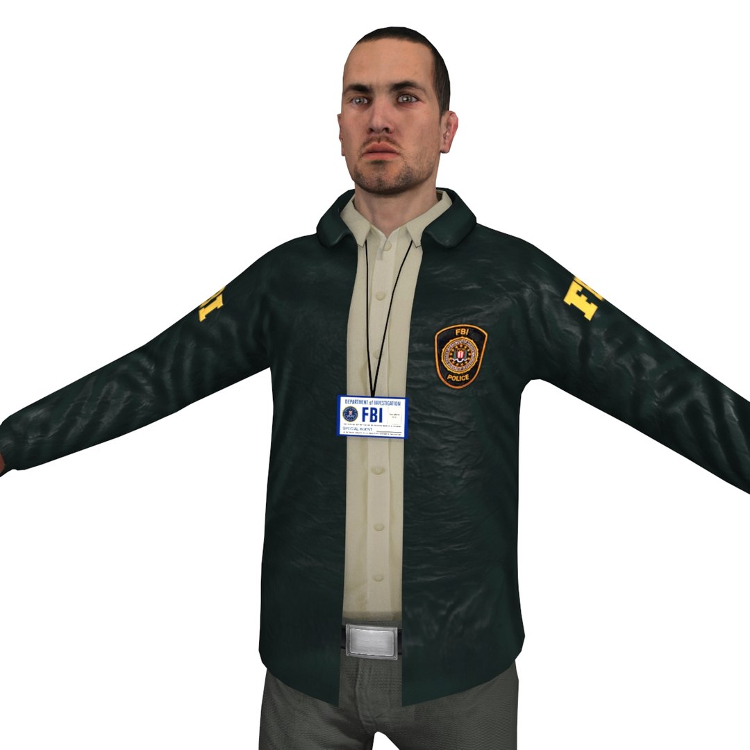 3d Model Rigged Fbi Agent