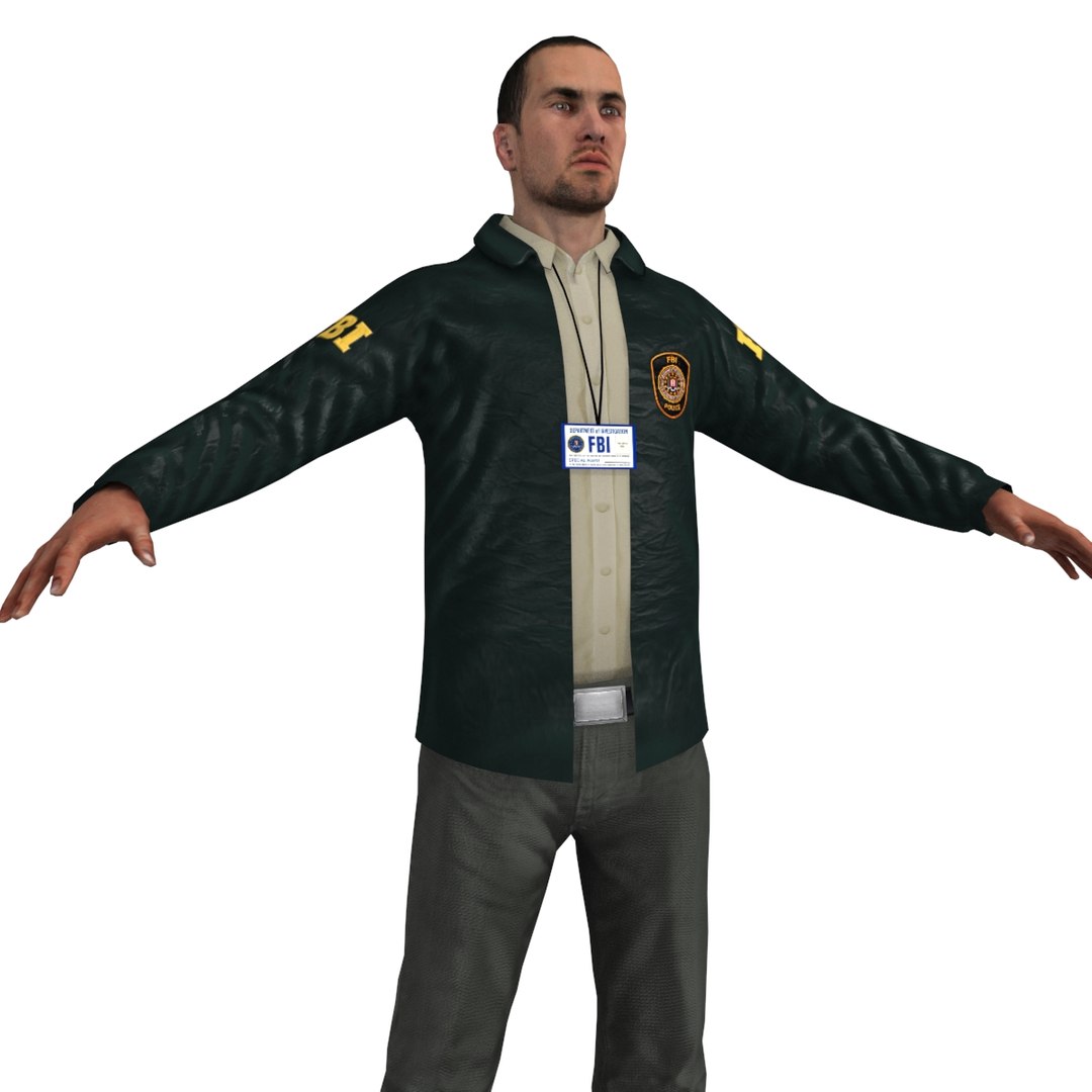3d Model Rigged Fbi Agent