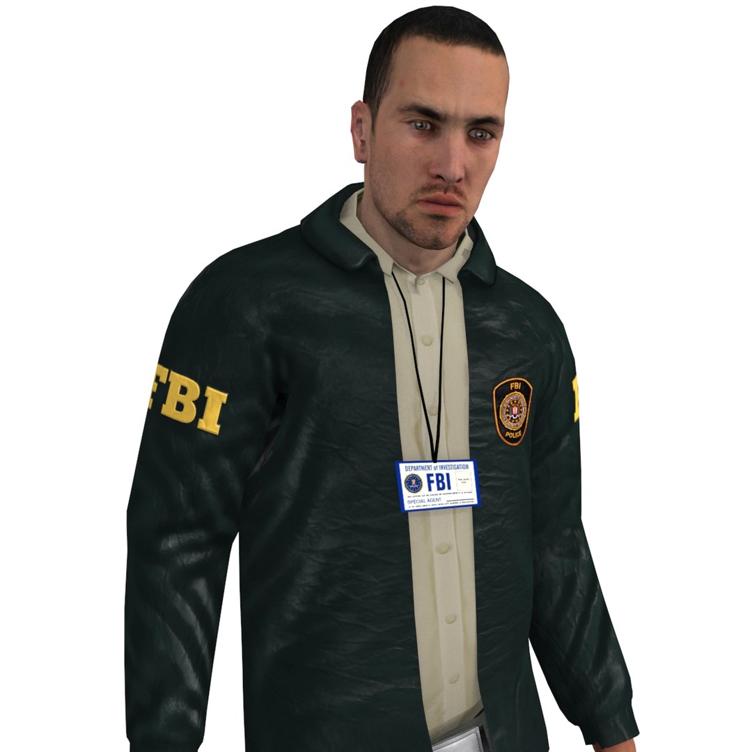 3d model rigged fbi agent