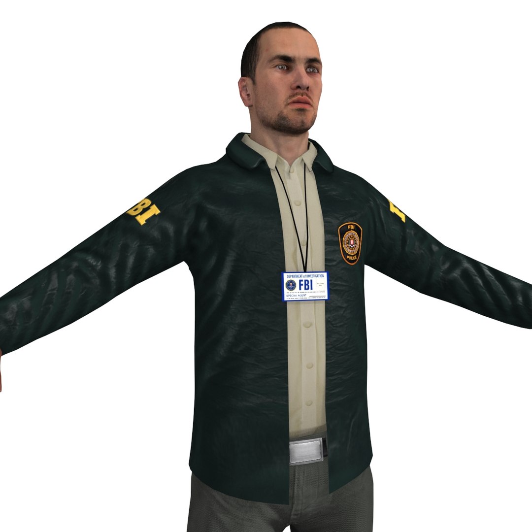 3d Model Rigged Fbi Agent
