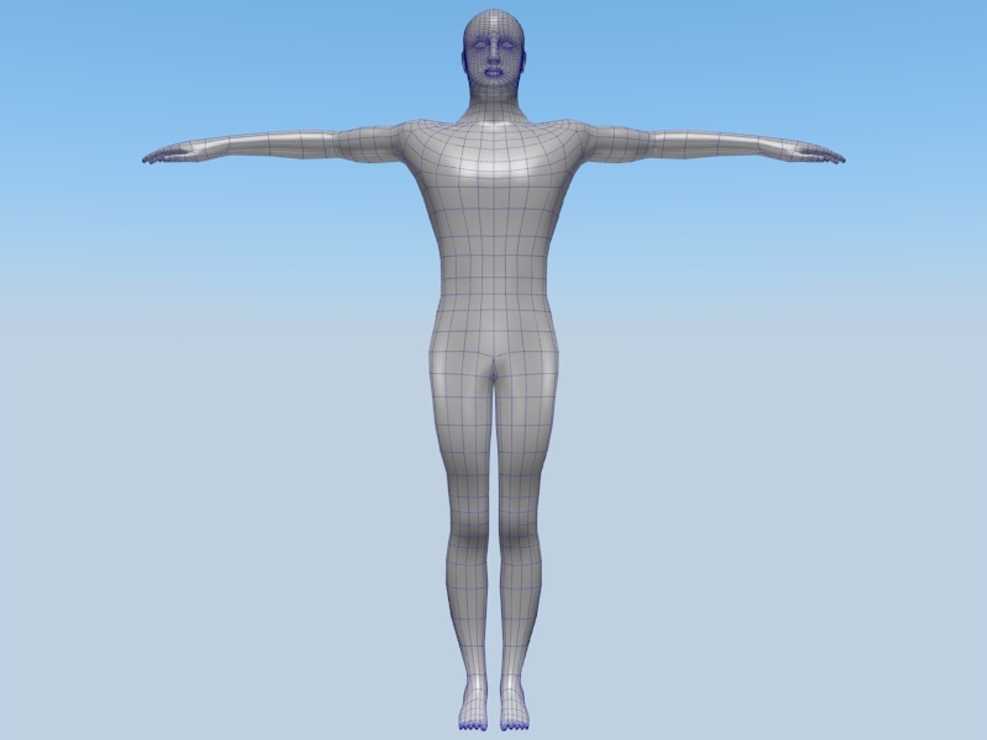 Low-poly Human Texturing 3d Model