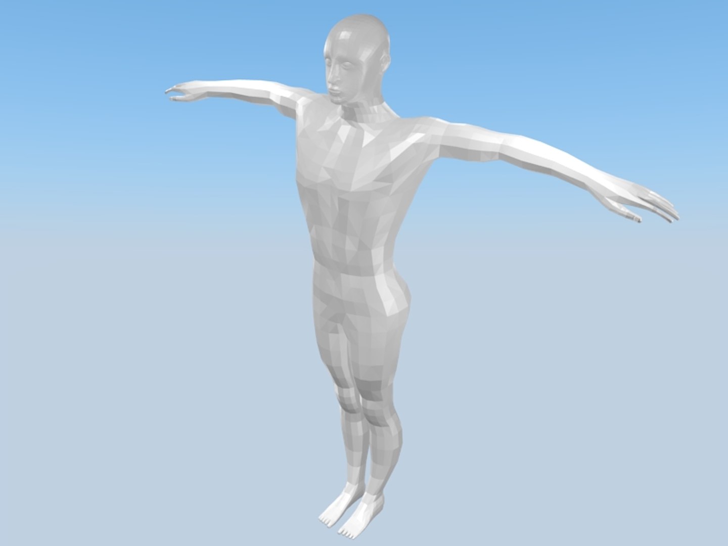 Low-poly Human Texturing 3d Model