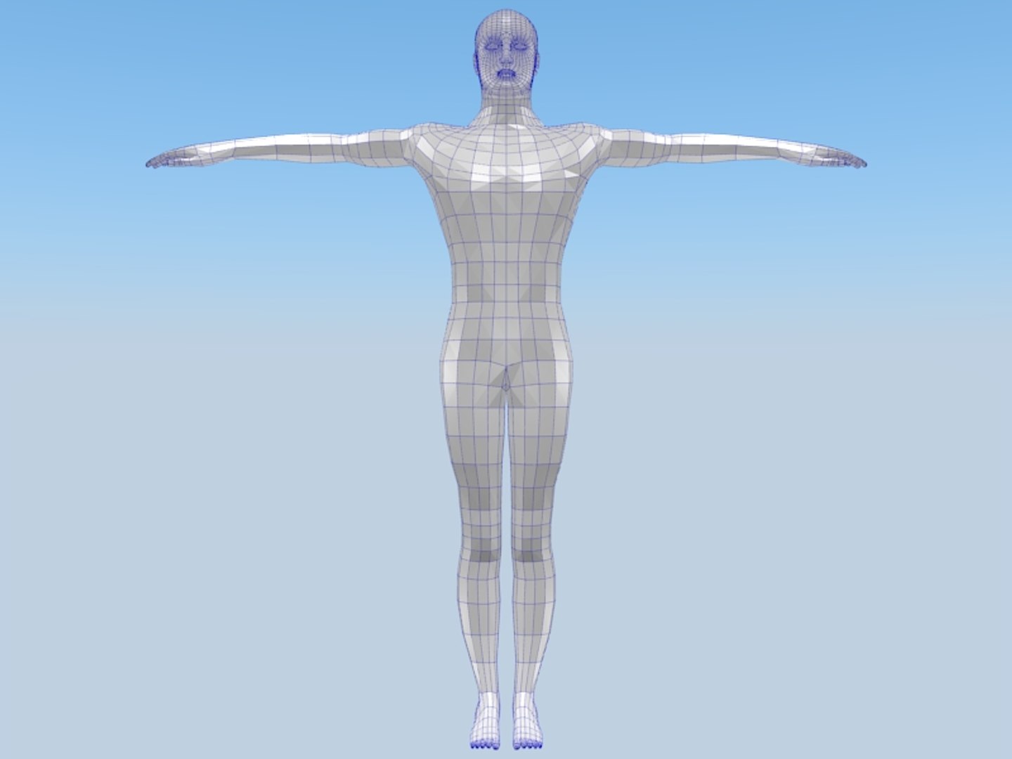 Low-poly Human Texturing 3d Model