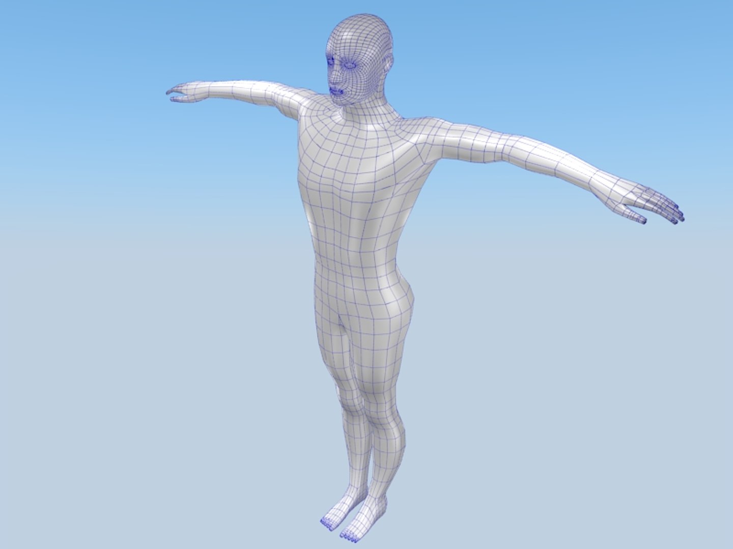 Low-poly Human Texturing 3d Model