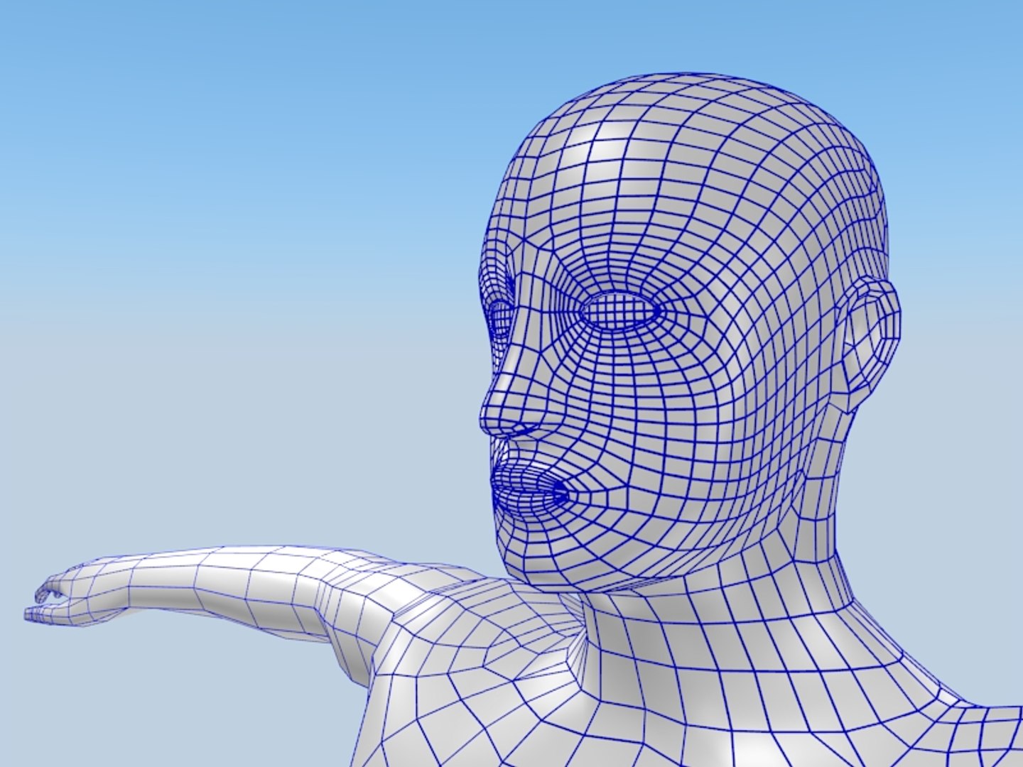 Low-poly Human Texturing 3d Model