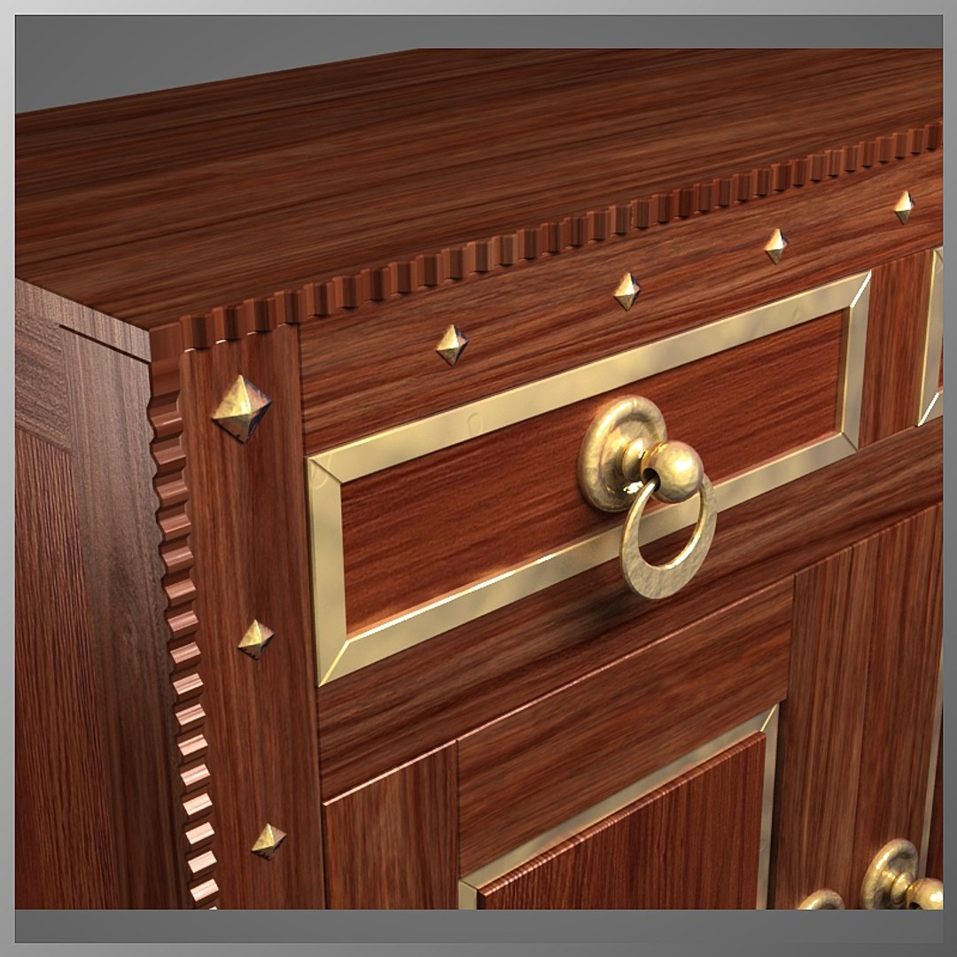 3d Cabnet Drawers Doors Model