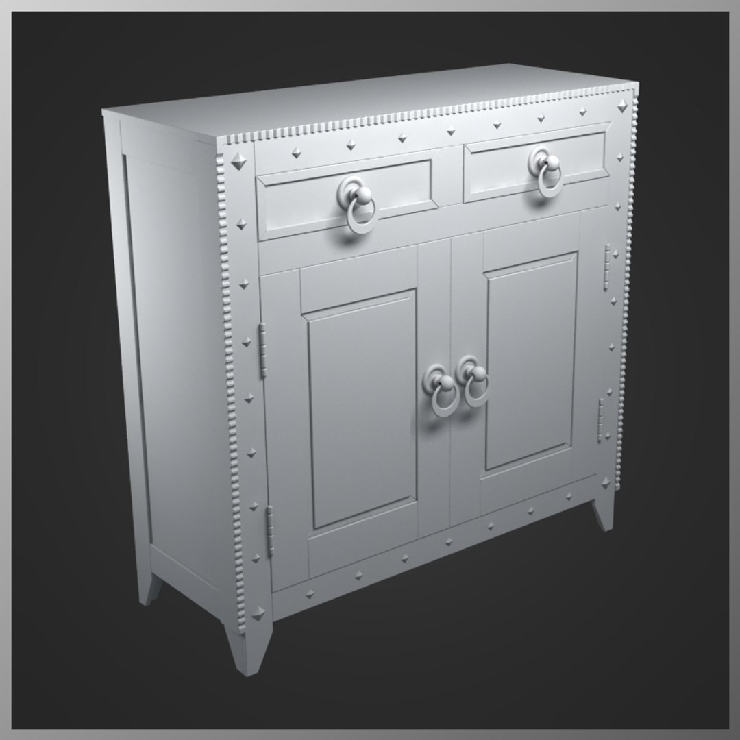 3d Cabnet Drawers Doors Model