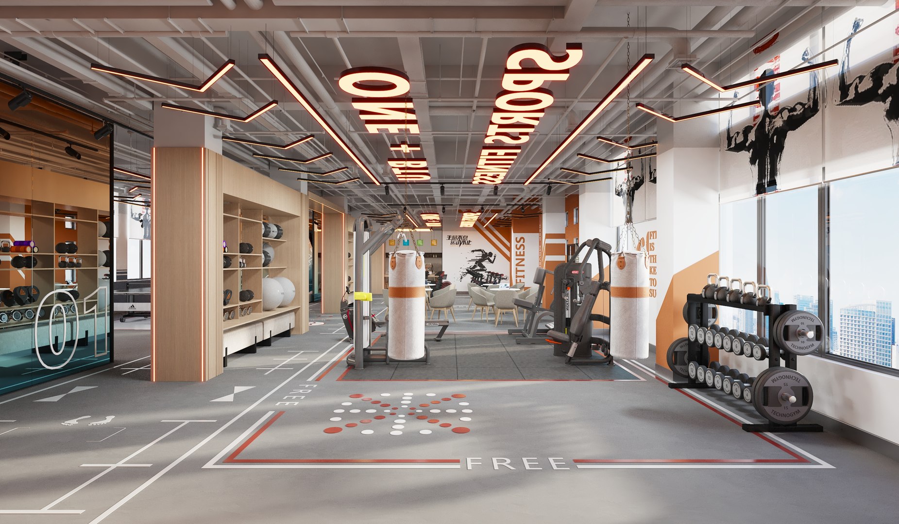 Fitness Center Gym 3D Model 3D - TurboSquid 2333904
