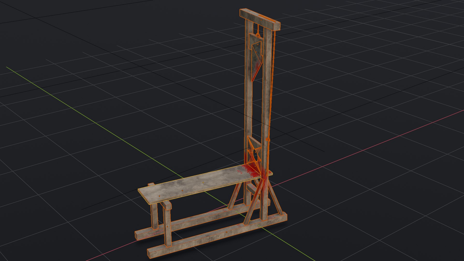 3D Medieval Props Guillotine Game Ready Low Poly 3D Model - TurboSquid ...