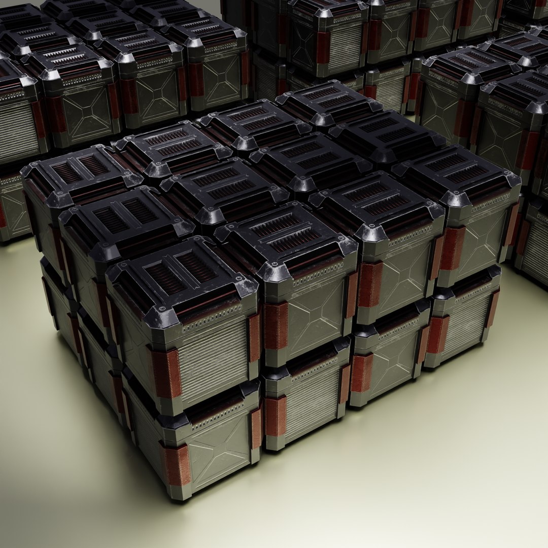 Metallic SCI-FI Box - 3 Colors 3D Model - TurboSquid 1724638