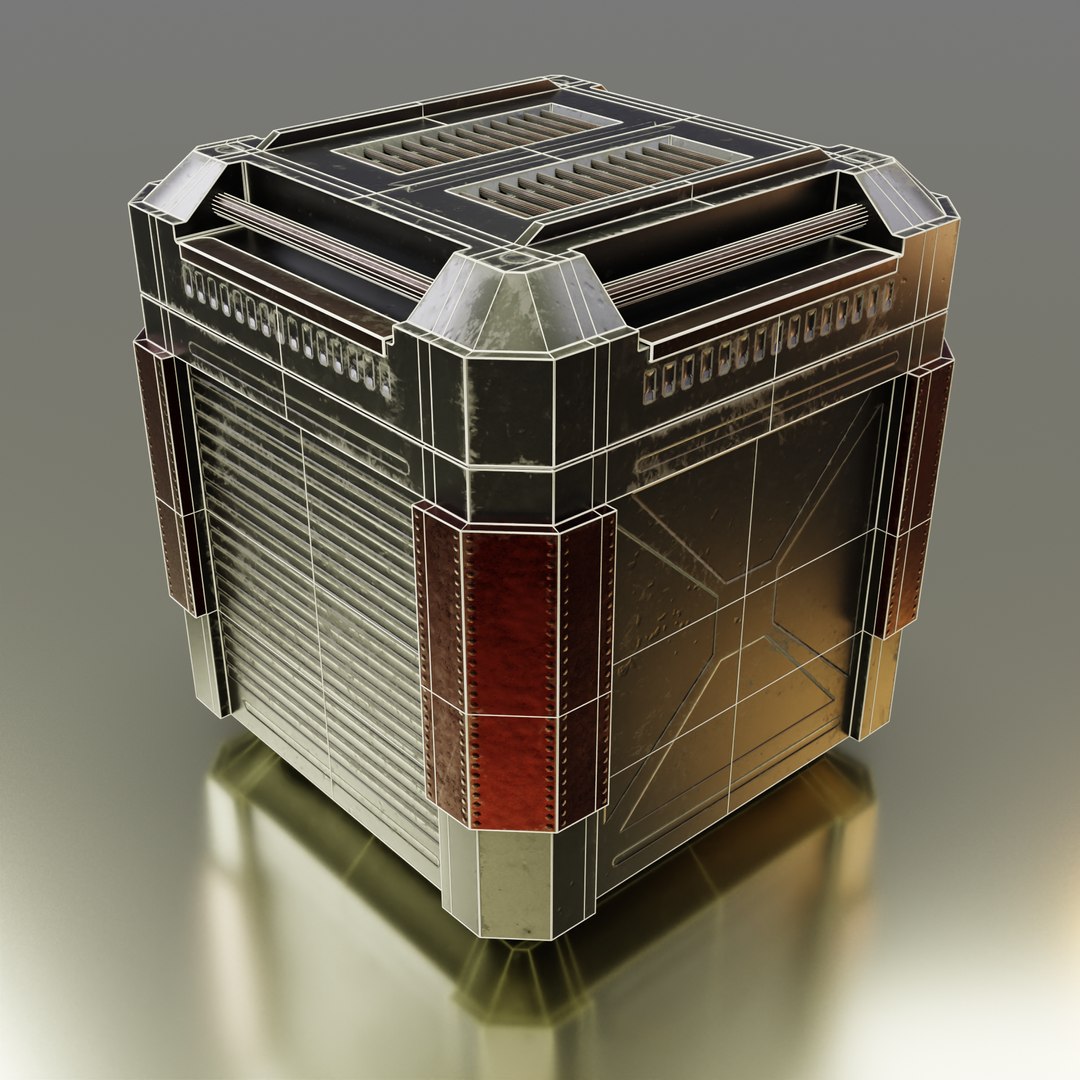 Metallic SCI-FI Box - 3 Colors 3D Model - TurboSquid 1724638