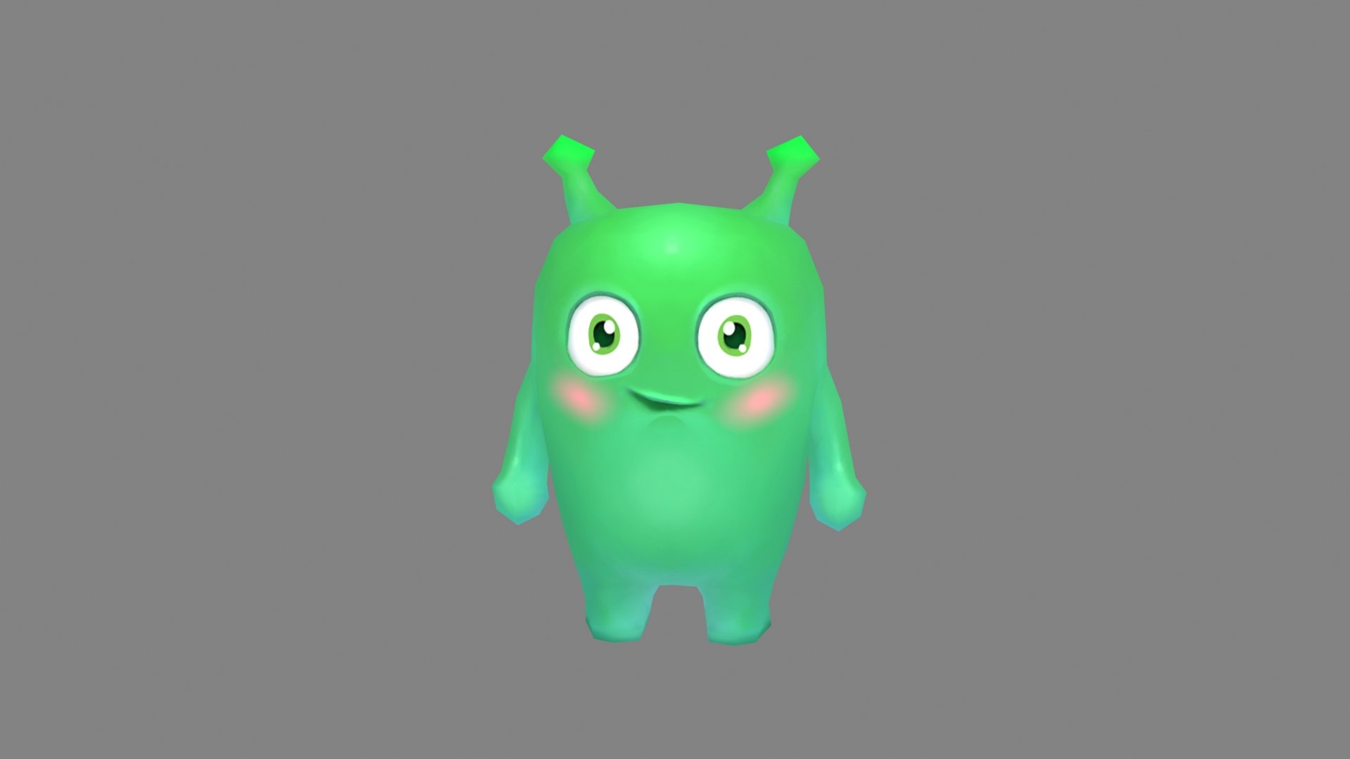 Cartoon Alien - Green Mascot 3D Model - TurboSquid 2268541
