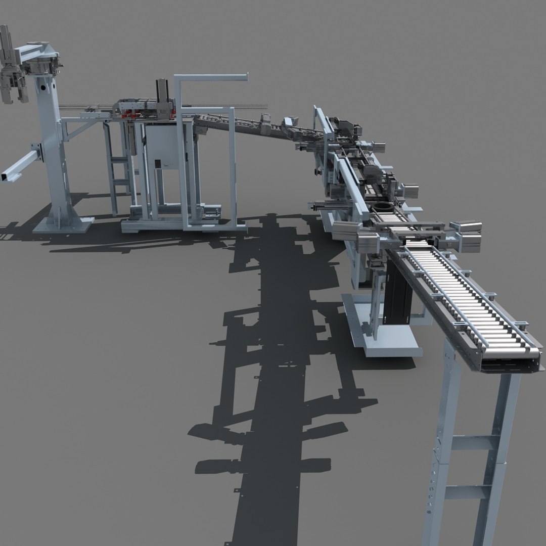 3d Max Automatic Production Line