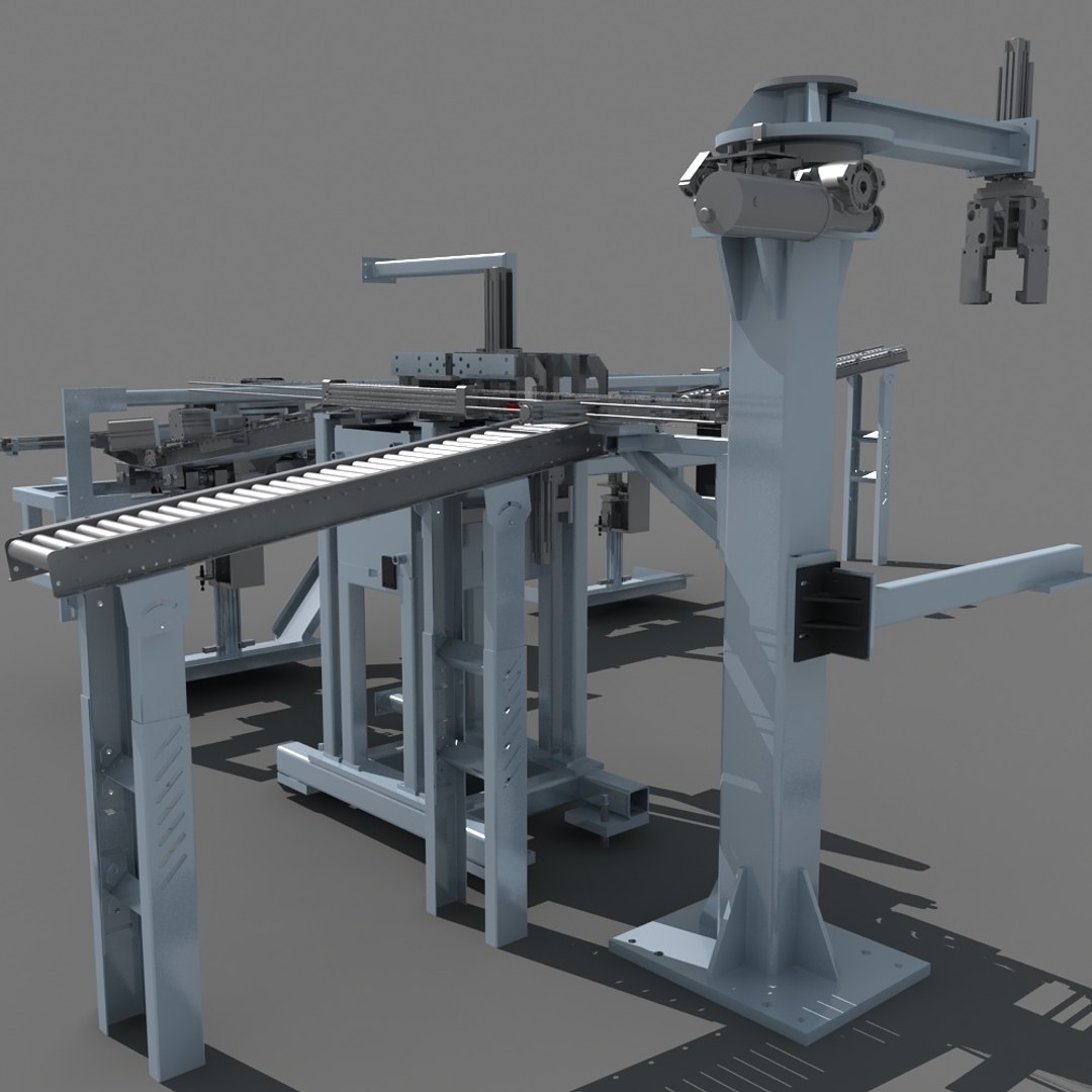 3d Max Automatic Production Line
