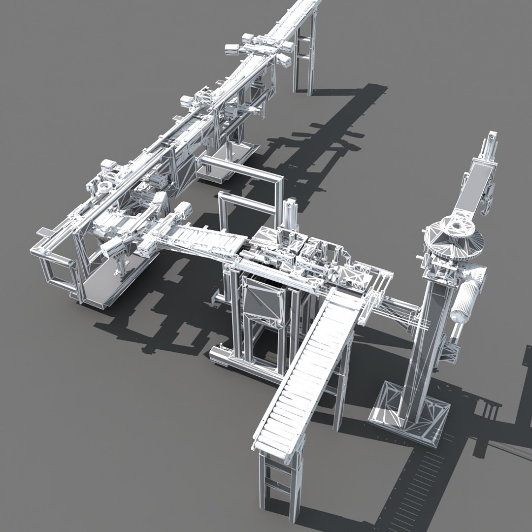 3d Max Automatic Production Line