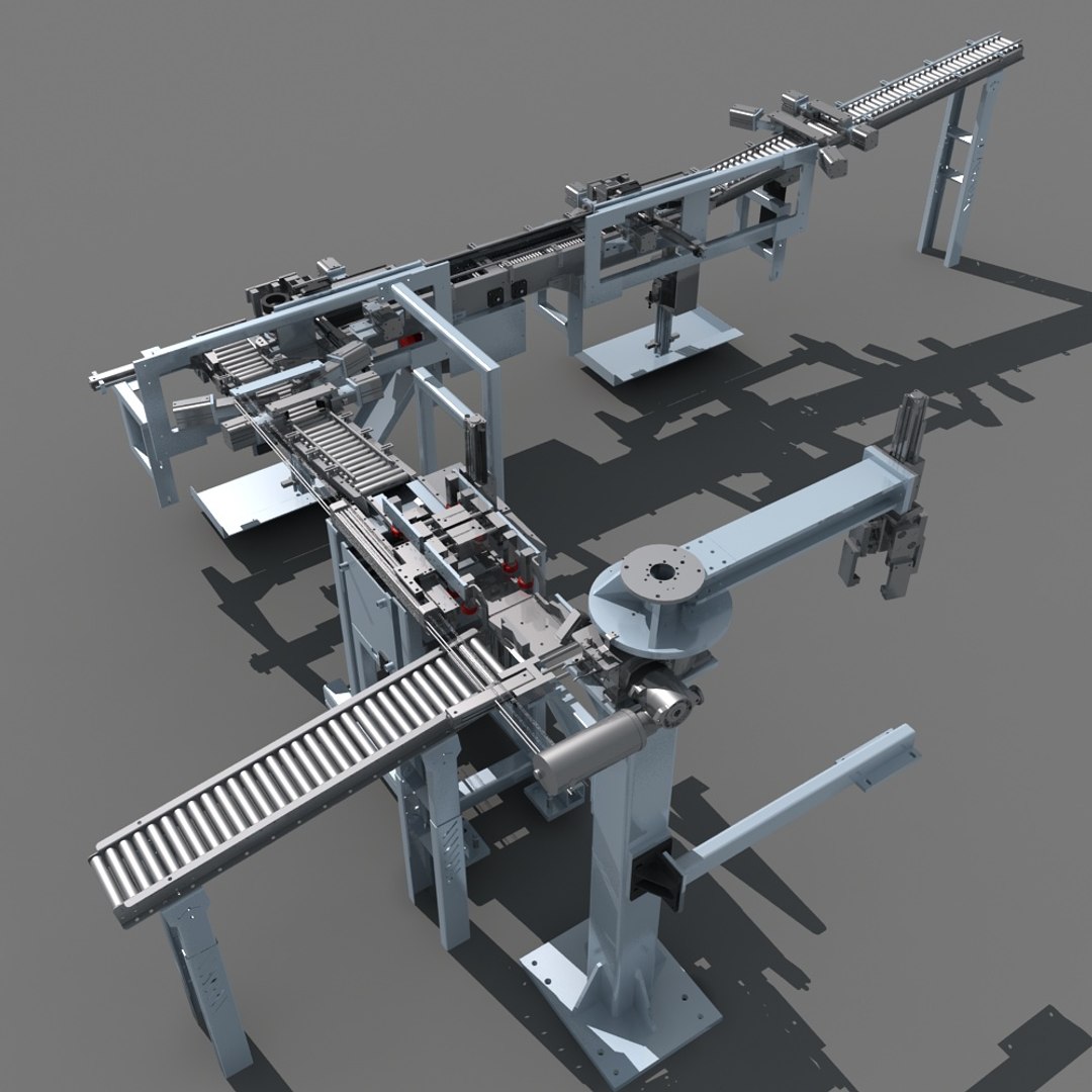 3d Max Automatic Production Line