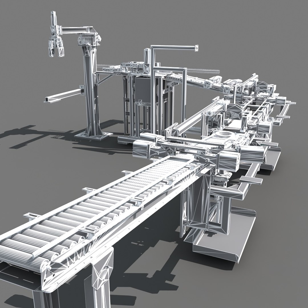 3d Max Automatic Production Line