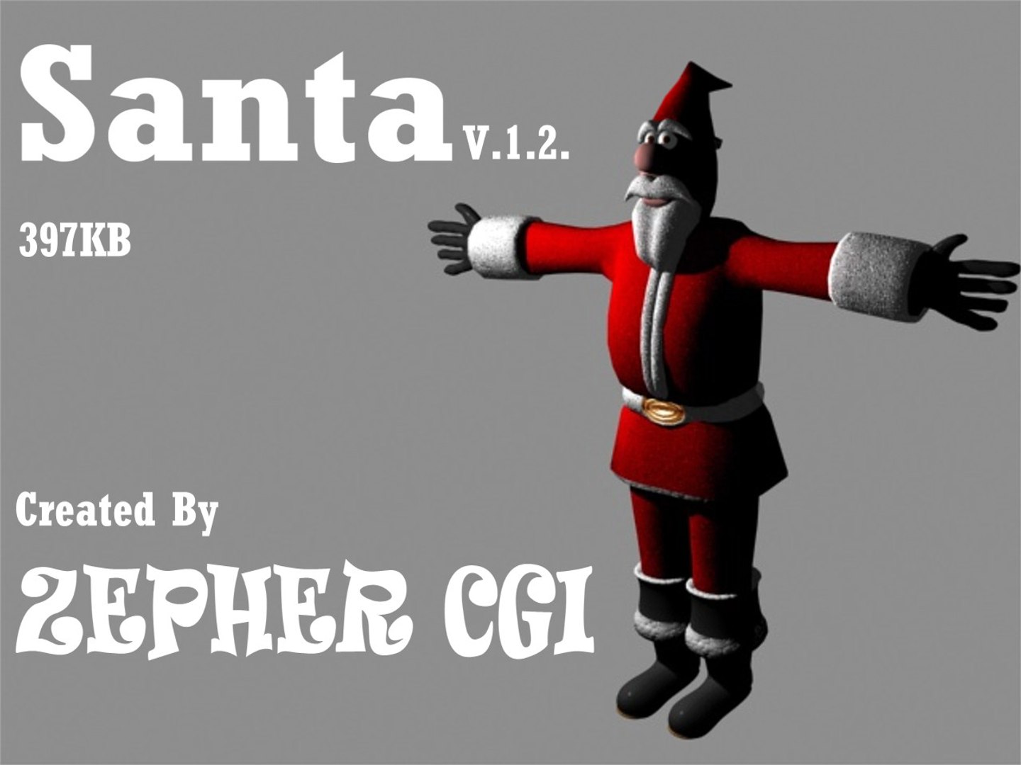 3d santa clause human