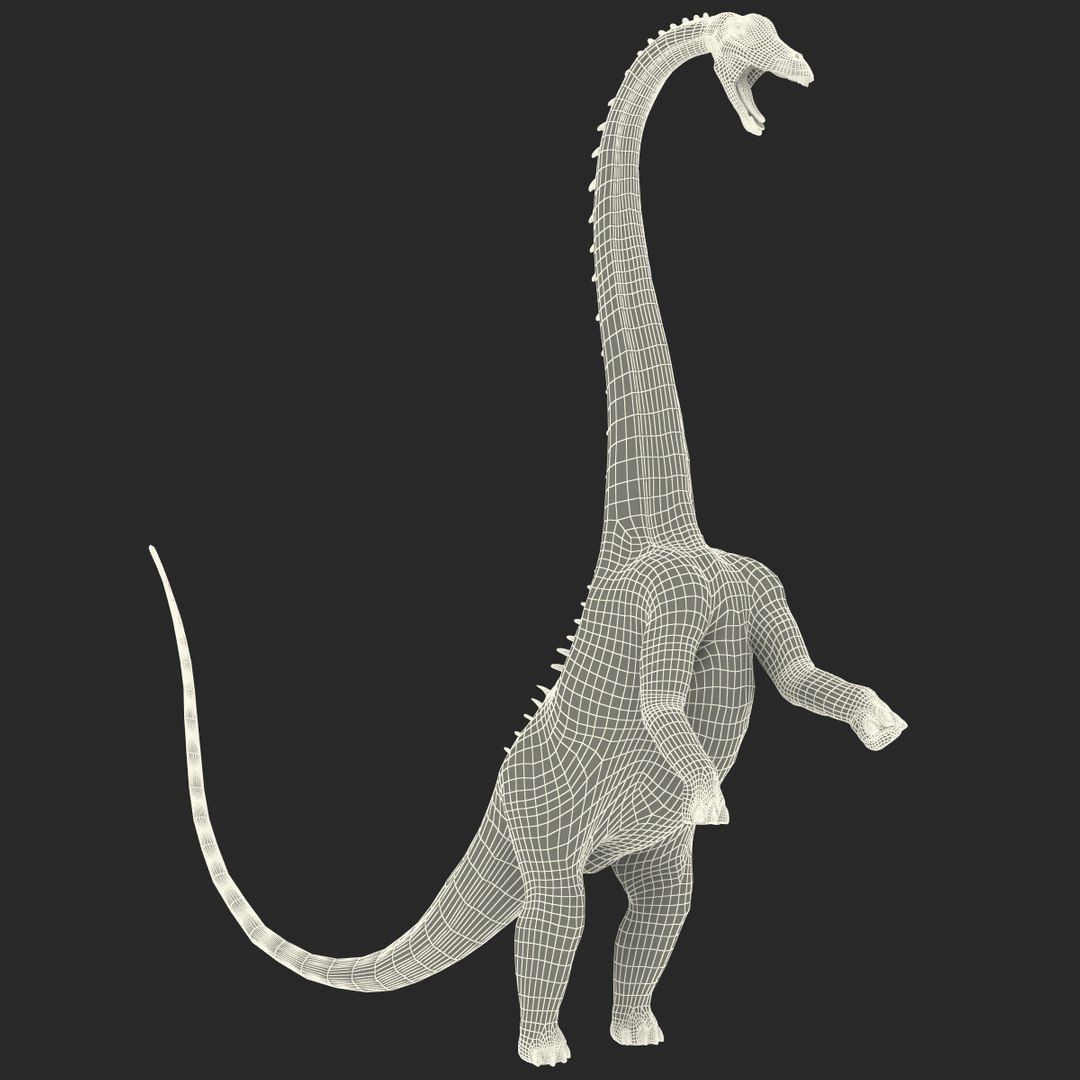3d model diplodocus pose 2