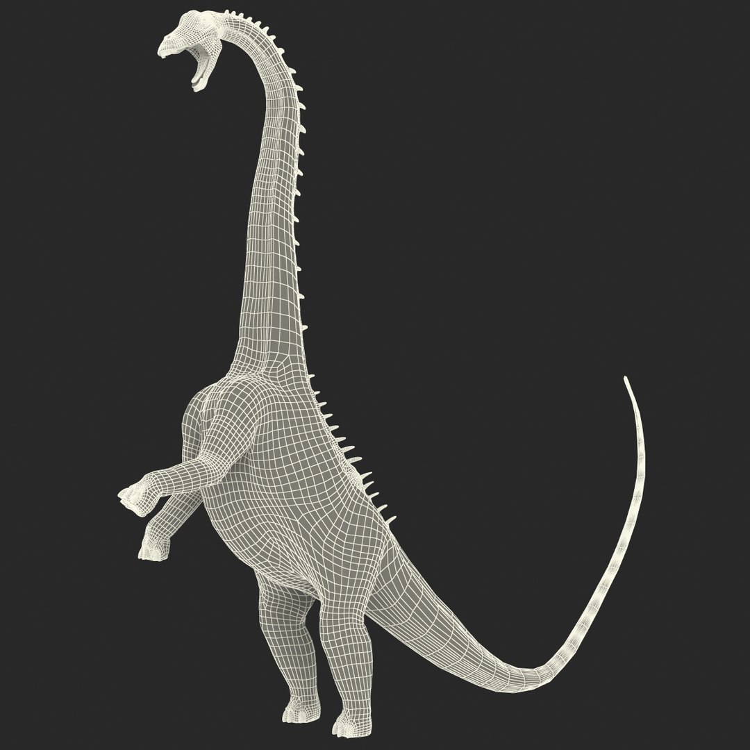 3d model diplodocus pose 2