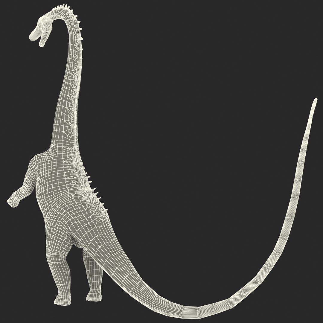 3d model diplodocus pose 2
