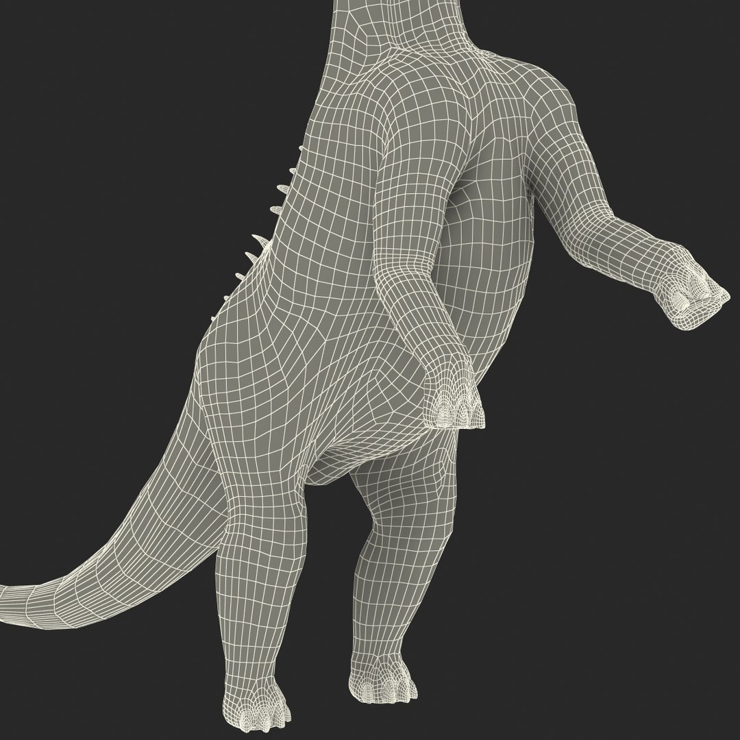 3d model diplodocus pose 2