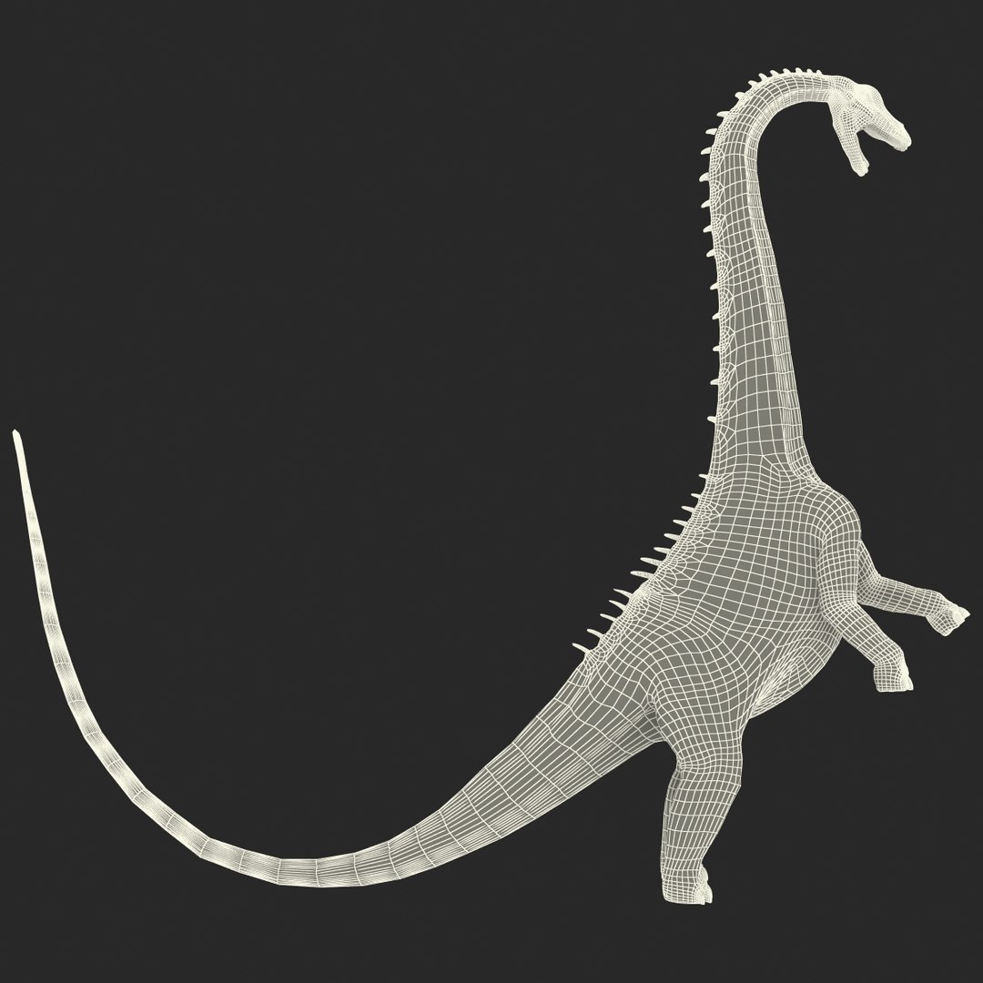 3d model diplodocus pose 2