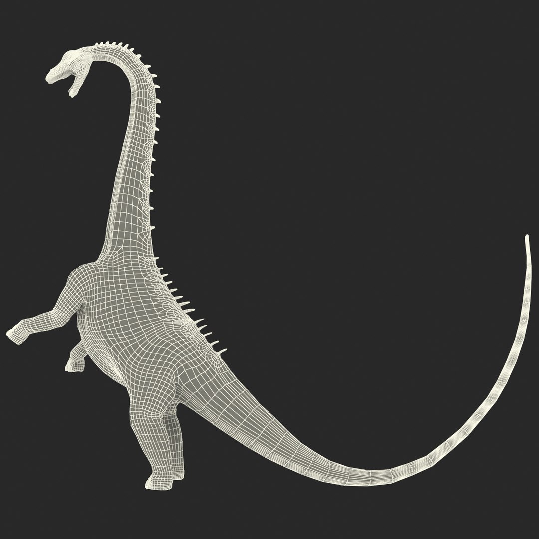 3d model diplodocus pose 2