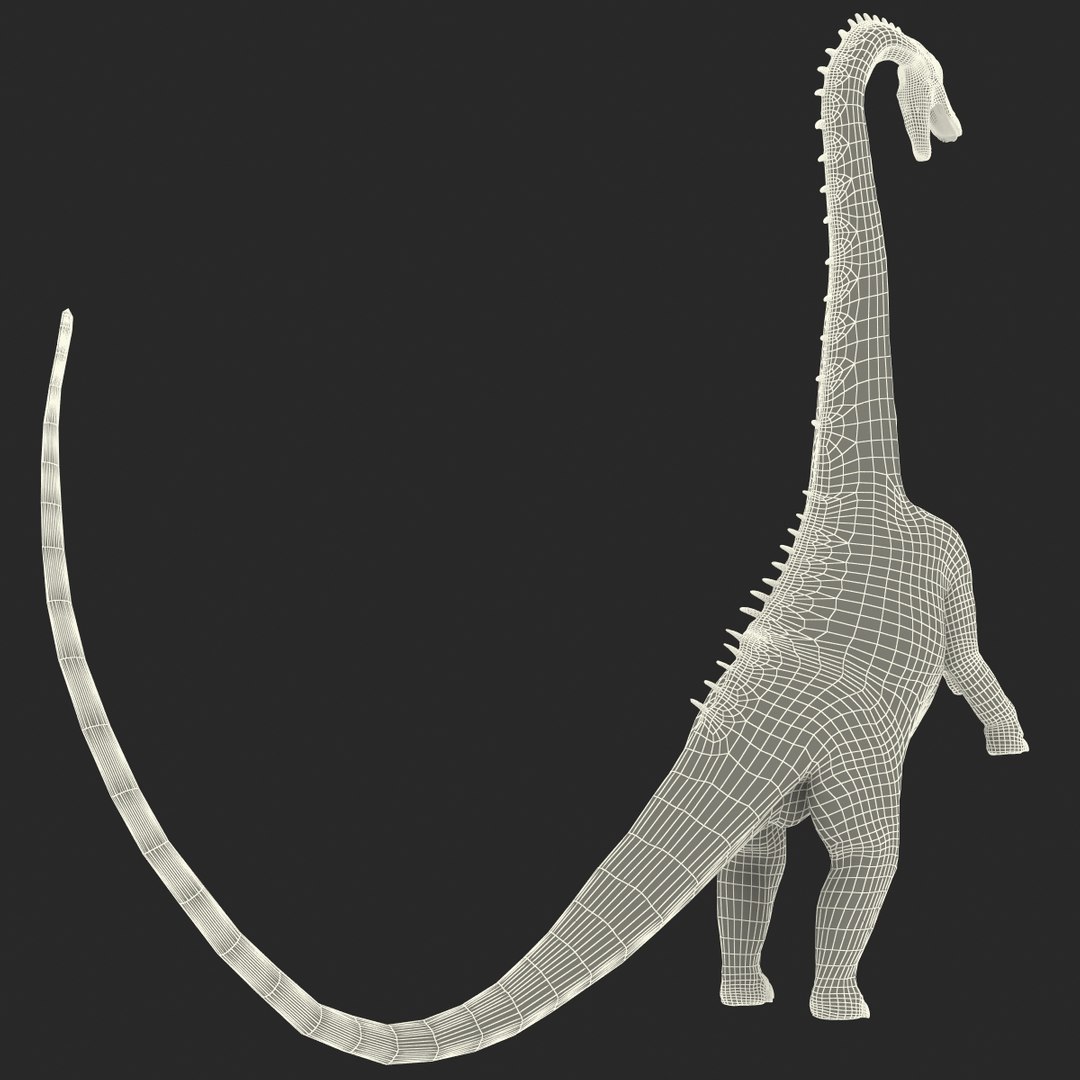 3d model diplodocus pose 2