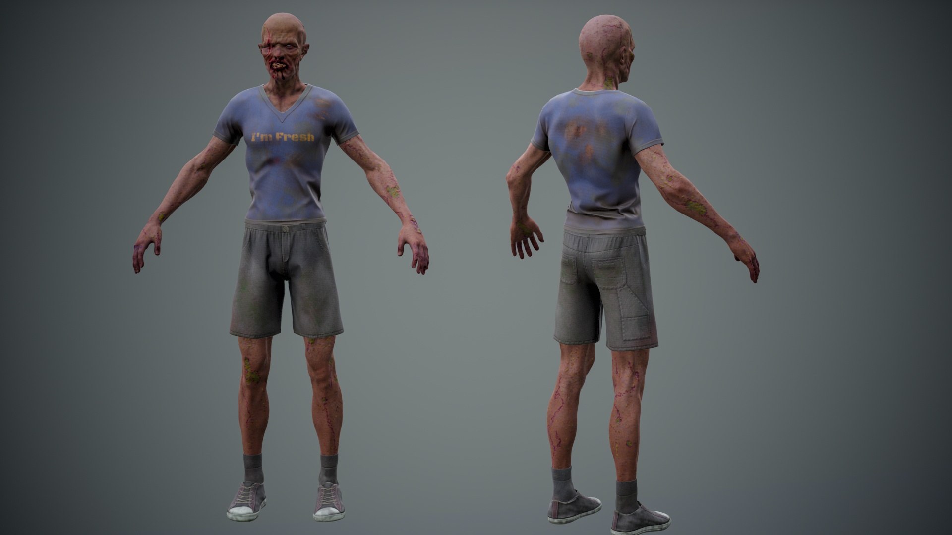 3D Realistic Zombie 01 Model - TurboSquid 2325443