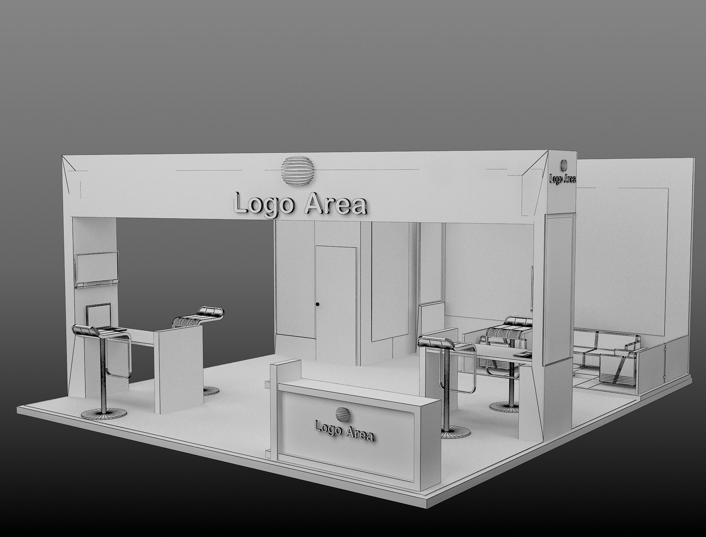 Stand Exhibition Booth Model - TurboSquid 1639542