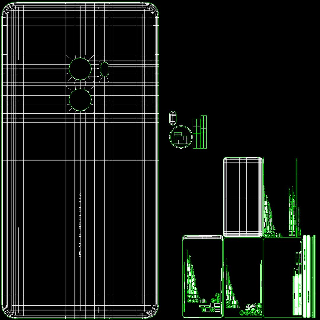 Xiaomi mi mix 3D model - TurboSquid 1230448