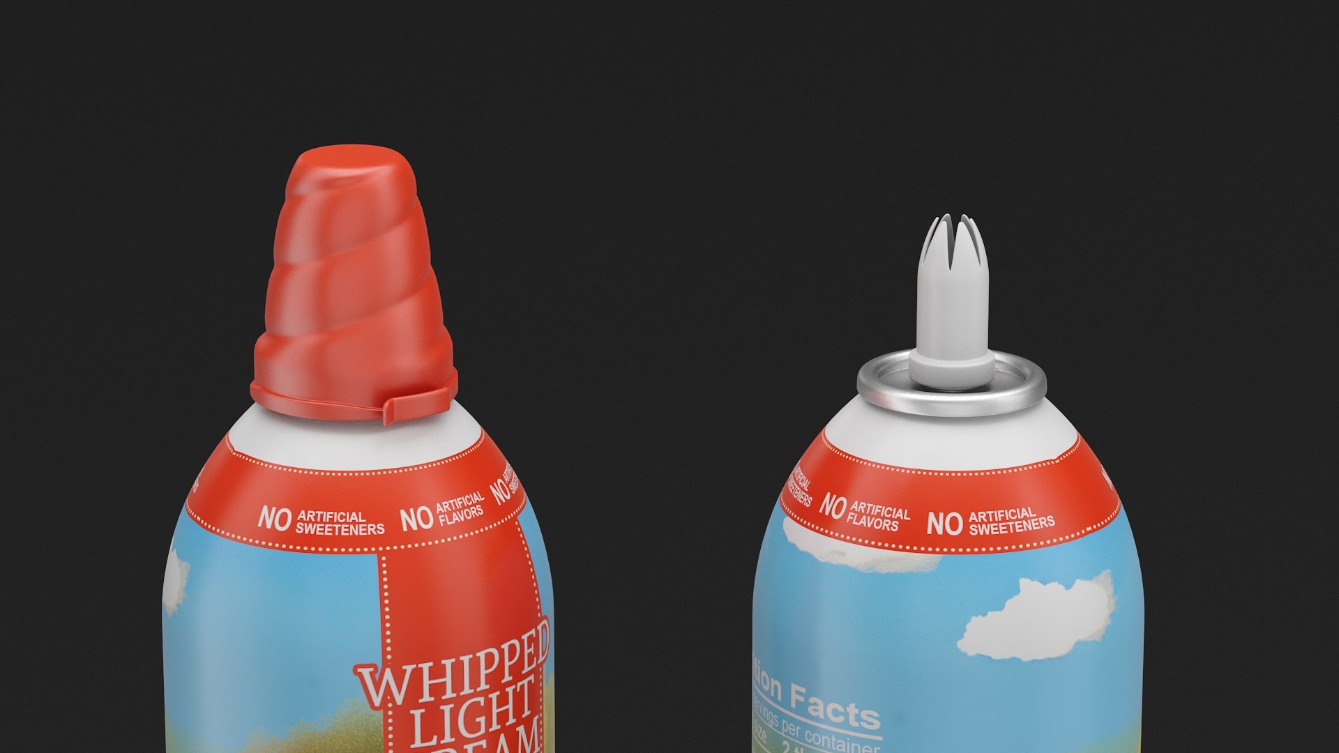 Whipped Light Cream Can 3D Model - TurboSquid 2108314