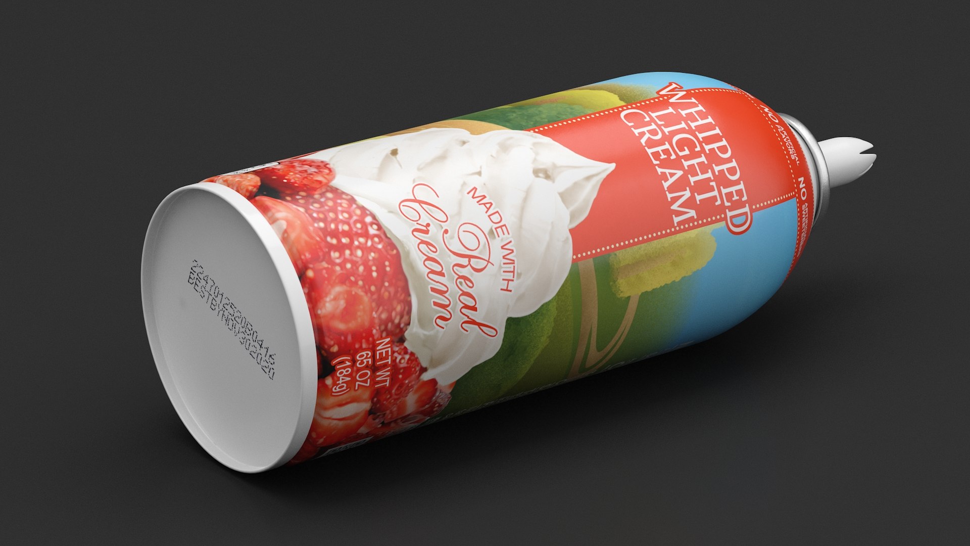 Whipped Light Cream Can 3D Model - TurboSquid 2108314