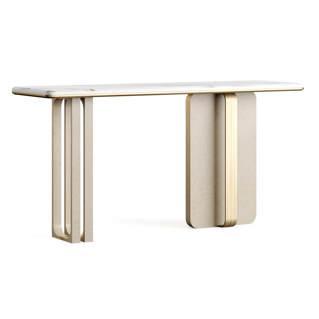Ana Roque Beige BLOCK Console Table 3D Model - TurboSquid 1986247