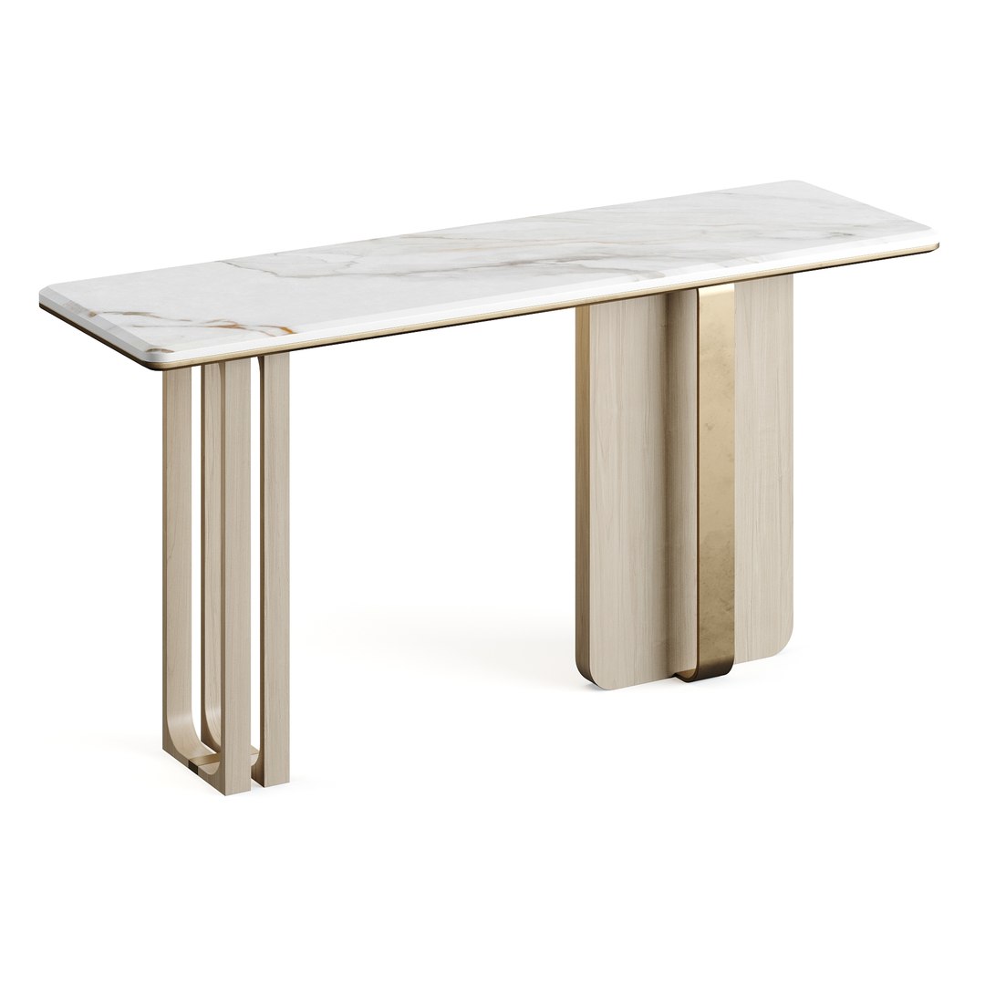 Ana Roque Beige BLOCK Console Table 3D Model - TurboSquid 1986247