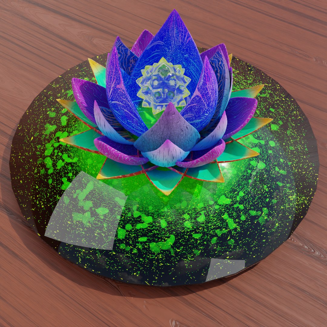 3D Model Rainbow Lotus - TurboSquid 2041602