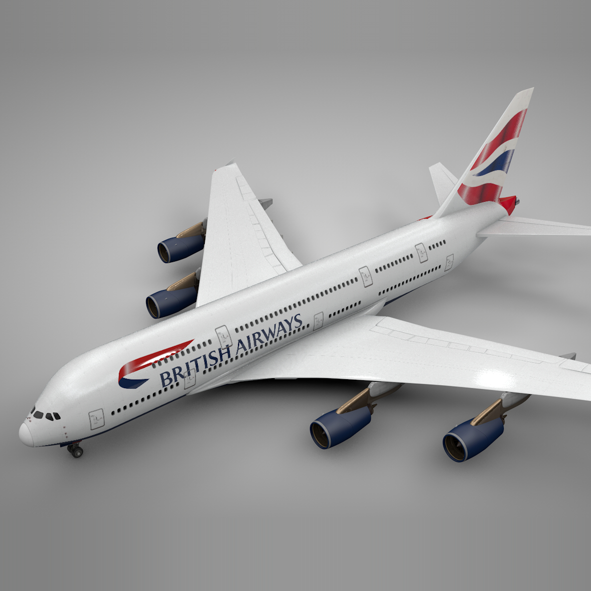Airbus a380 british airways 3D model - TurboSquid 1392614