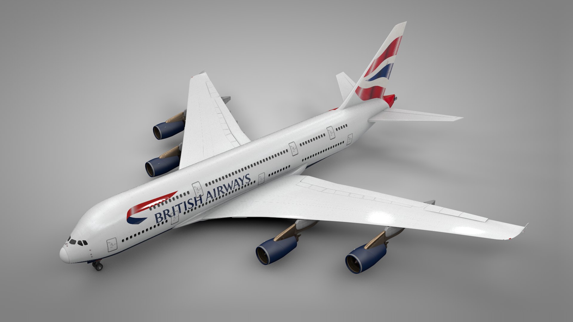 Airbus A380 British Airways 3D Model - TurboSquid 1392614