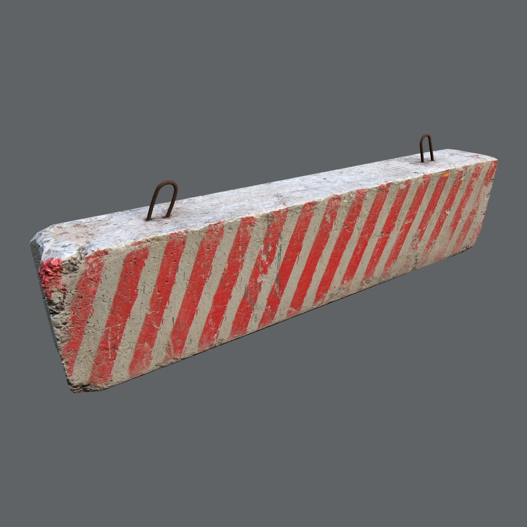 Concrete Roadblock Barrier 3D Model - TurboSquid 1346800
