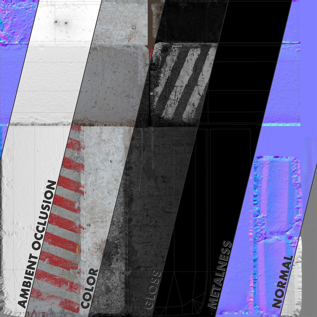 Concrete Roadblock Barrier 3D Model - TurboSquid 1346800