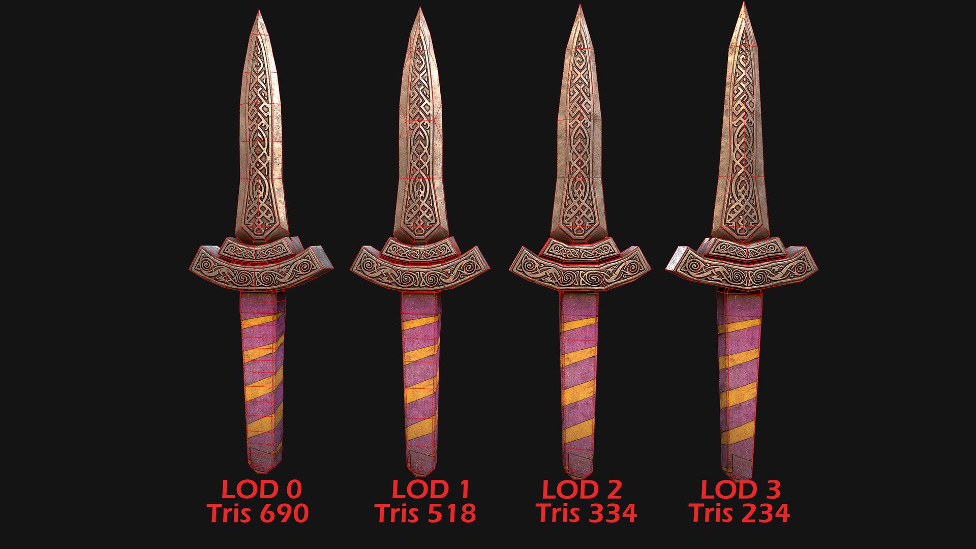 3D Medieval Dagger Short Sword Weapon Armory Model - TurboSquid 2530906