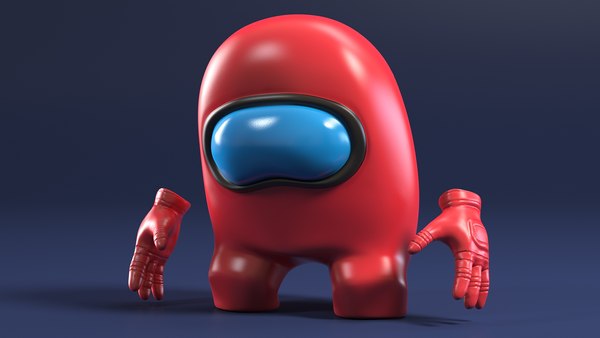 Among Us Red Character Sad 3D model - TurboSquid 2003863